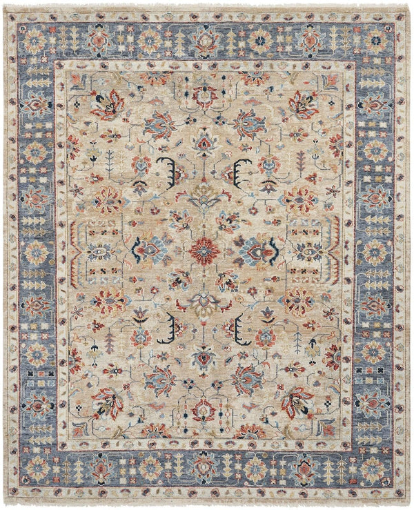 Luxurious Hand-Knotted Wool Floral Rug - Cynthia Collection Modern Rug ...